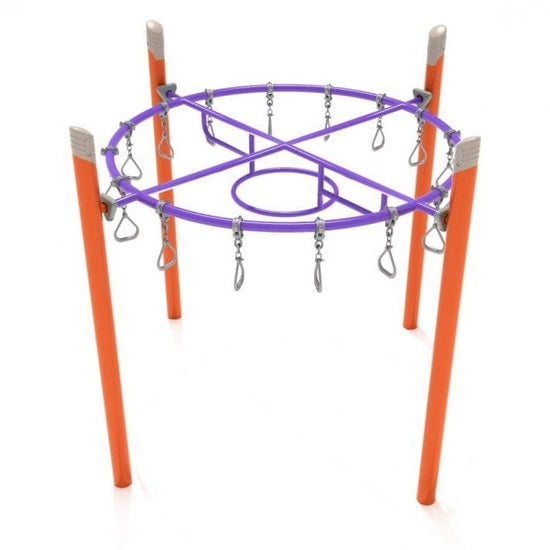 Single Post Circle Overhead Swinging Ring Monkey Bars - Playtopia, Inc.